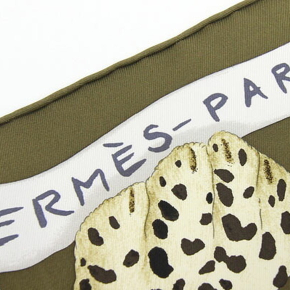 Hermes | Accessories | Hermes Scarf Carre 9 Lazy Leopardesse 00 Olive ...